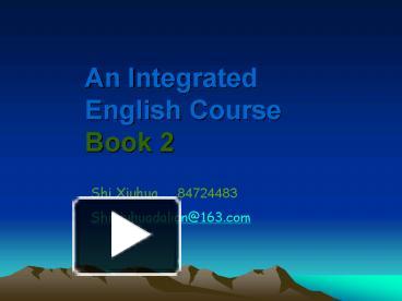 PPT – An Integrated English Course Book 2 PowerPoint presentation ...