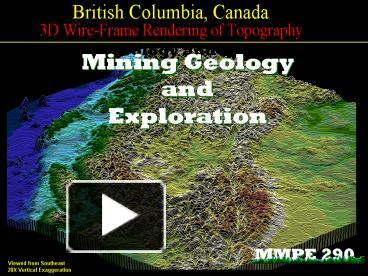 Mining Geology and Exploration presentation | free to view
