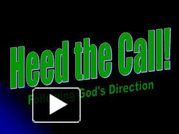 Heed the Call presentation | free to download