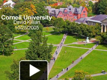 Cornell University presentation | free to view