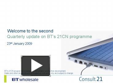 Quarterly update on BT presentation | free to view