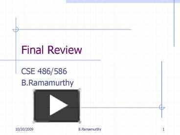PPT – Final Review PowerPoint presentation | free to download - id ...
