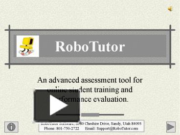 An advanced assessment tool for online student training and performance ...