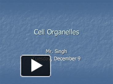 PPT – Cell Organelles PowerPoint presentation | free to view - id ...
