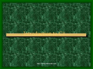 PPT – Introduction to C PowerPoint presentation | free to download - id ...