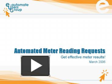 PPT – Automated Meter Reading Requests PowerPoint presentation | free ...