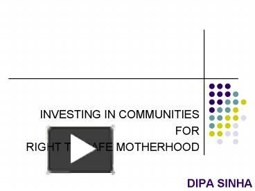 DIPA SINHA presentation | free to view