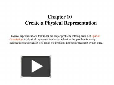 Create a Physical Representation presentation | free to view