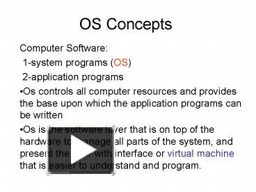 OS Concepts presentation | free to download
