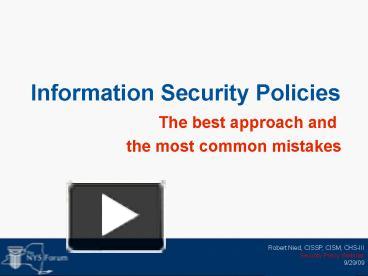 PPT – Robert Nied, CISSP, CISM, CHSIII PowerPoint presentation | free ...