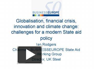 PPT – Ian Rodgers PowerPoint presentation | free to view - id: 1422b6-YWQzN