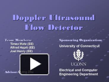 PPT – Doppler Ultrasound Flow Detector PowerPoint presentation | free ...