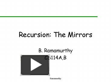 PPT – Recursion: The Mirrors PowerPoint presentation | free to download ...