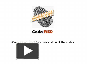 Code RED presentation | free to view