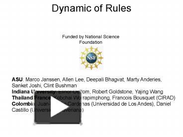 Dynamic of Rules presentation | free to download