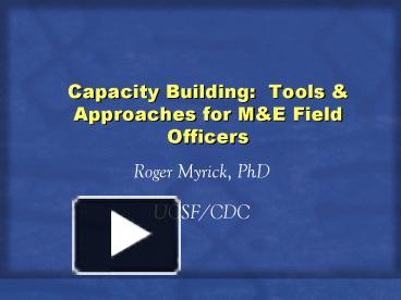 Capacity Building: Tools presentation | free to view