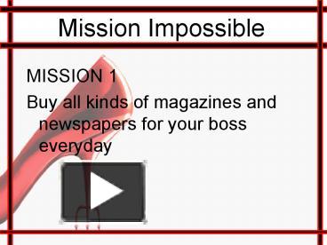 Mission Impossible presentation | free to view