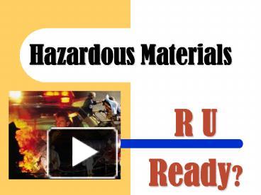 PPT – Hazardous Materials PowerPoint presentation | free to view - id ...