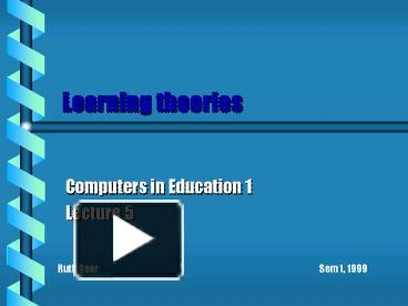 PPT – Learning theories PowerPoint presentation | free to view - id ...