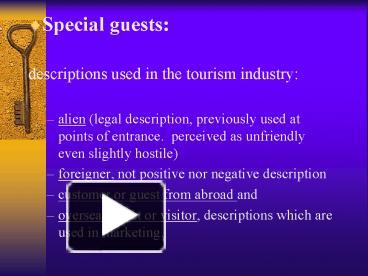 Special guests: presentation | free to view