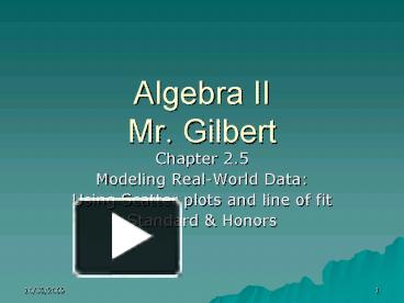 Algebra II Mr. Gilbert presentation | free to download