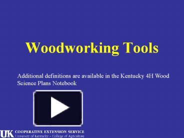 Woodworking Tools presentation | free to view