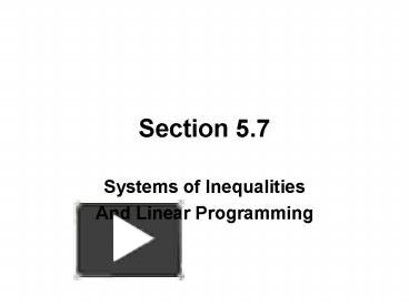 PPT – Systems of Inequalities PowerPoint presentation | free to view ...