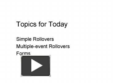 PPT – Topics for Today PowerPoint presentation | free to view - id ...