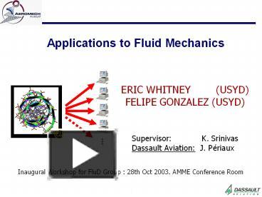 Applications to Fluid Mechanics presentation | free to view