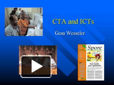 PPT – CTA and ICTs PowerPoint presentation | free to view - id: 143431 ...