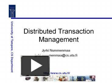 Distributed Transaction Management presentation | free to download