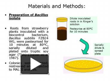 Materials and Methods: presentation | free to view