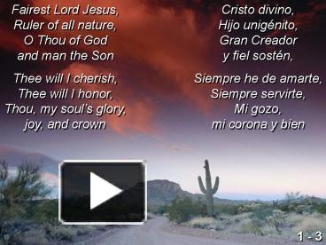 PPT – Fairest Lord Jesus, Ruler of all nature, O Thou of God and man ...