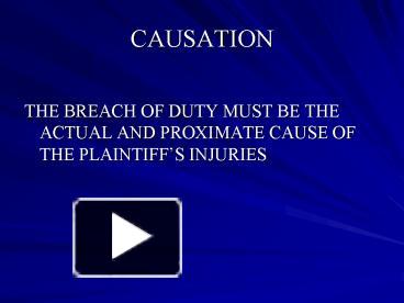 PPT – CAUSATION PowerPoint presentation | free to view - id: 143b2b-MTUwZ