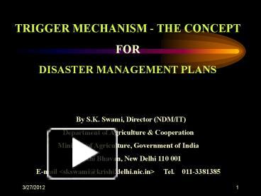 PPT – TRIGGER MECHANISM - THE CONCEPT PowerPoint presentation | free to ...
