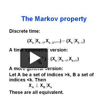 The Markov property presentation | free to download