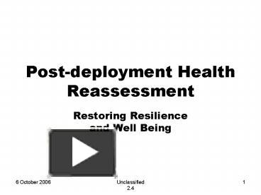 PPT – Unclassified PowerPoint presentation | free to view - id: 14408d ...