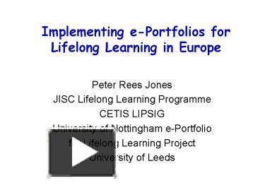 PPT – Peter Rees Jones PowerPoint presentation | free to view - id ...