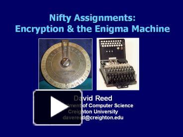 PPT – Nifty Assignments: Encryption PowerPoint presentation | free to ...