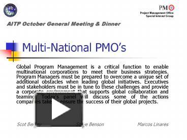 PPT – MultiNational PMOs PowerPoint presentation | free to view - id ...