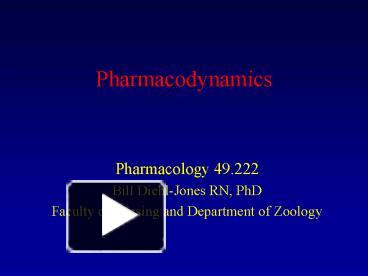 Pharmacodynamics presentation | free to view