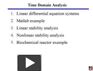 Time Domain Analysis presentation | free to view