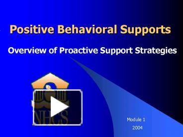 PPT – Positive Behavioral Supports PowerPoint presentation | free to ...