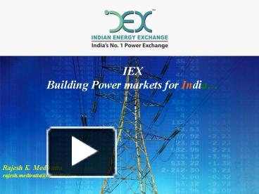 IEX presentation | free to view