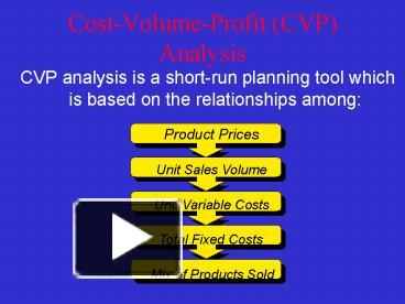 CostVolumeProfit CVP Analysis presentation | free to view