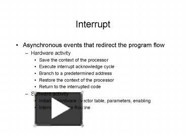 PPT – Interrupt PowerPoint presentation | free to view - id: 144fe0-N2JlY