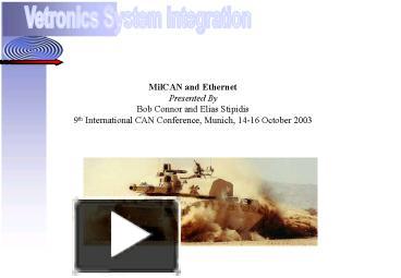 Vetronics System Integration presentation | free to view