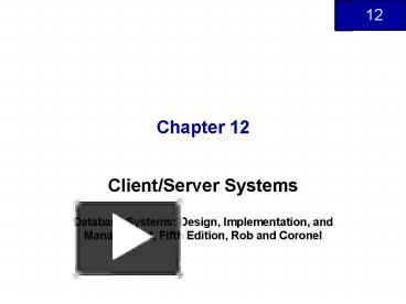 PPT – ClientServer Systems PowerPoint presentation | free to view - id ...
