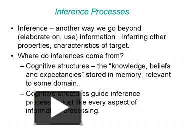 PPT – Inference Processes PowerPoint presentation | free to view - id ...