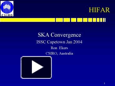 PPT – HIFAR PowerPoint presentation | free to view - id: 145a81-MzJkN